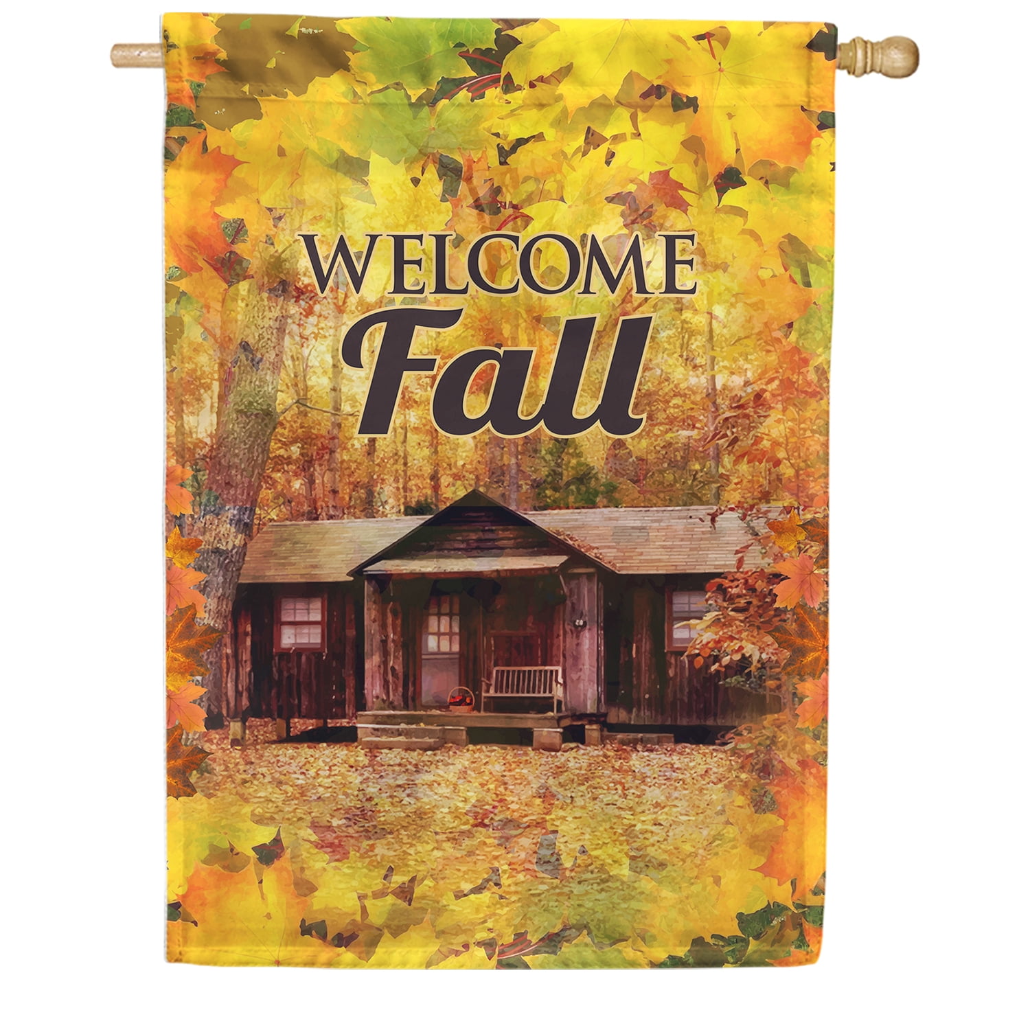 America Forever Welcome Fall House Flag, 28 x 40 inches Double Sided ...