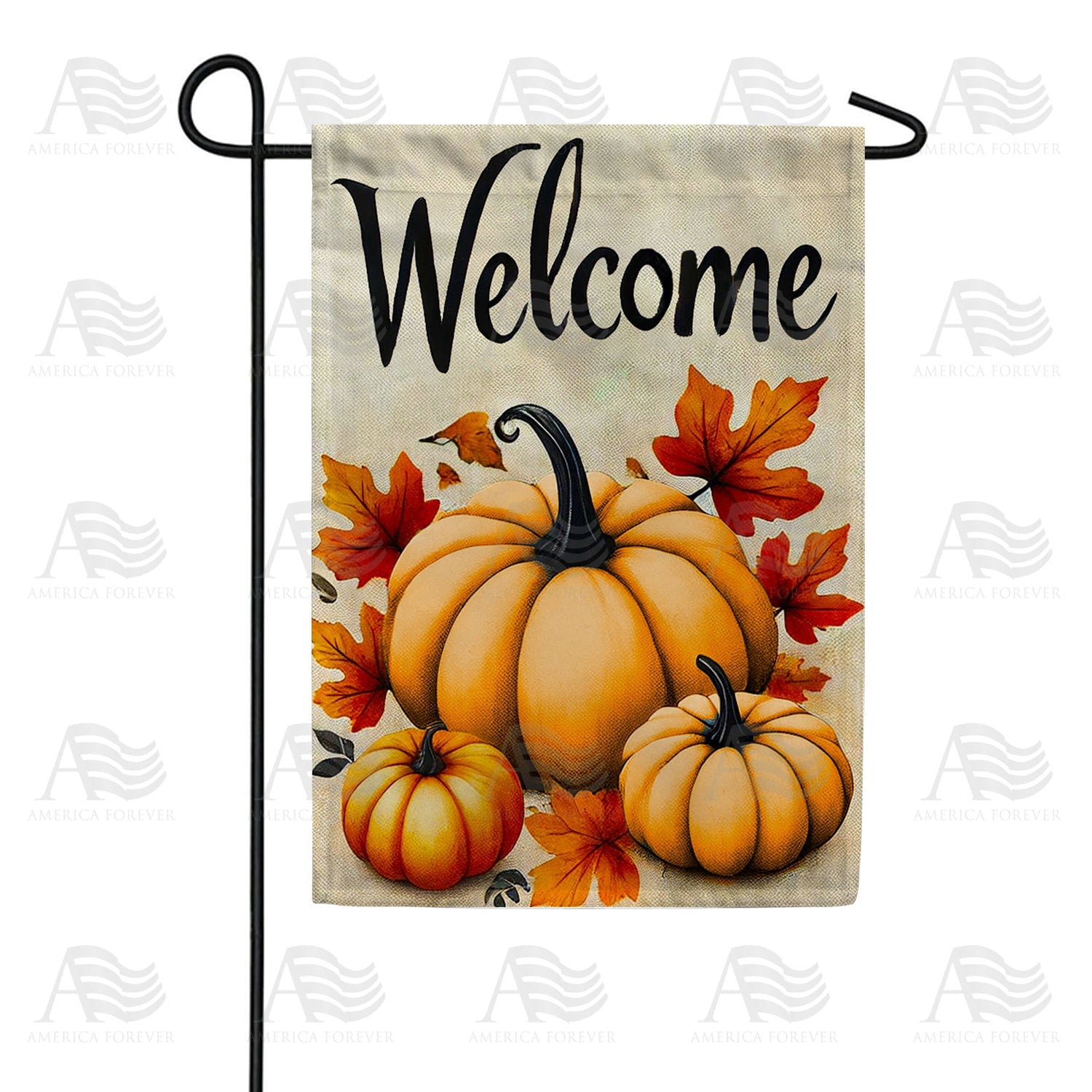 America Forever Welcome Pumpkin Classic Autumn Harvest Farmhouse ...