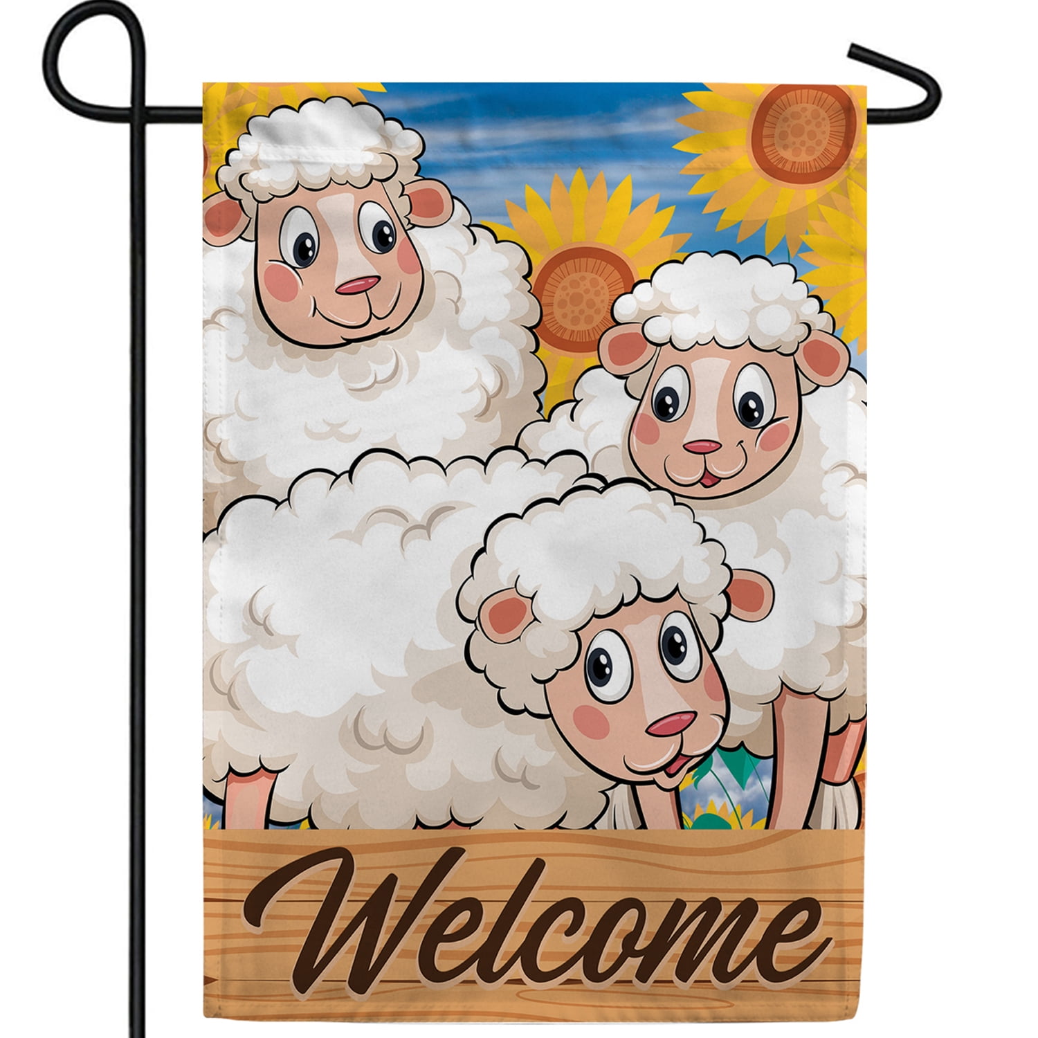 America Forever Welcome Sheep Garden Flag, 12.5 x 18 inches Double ...