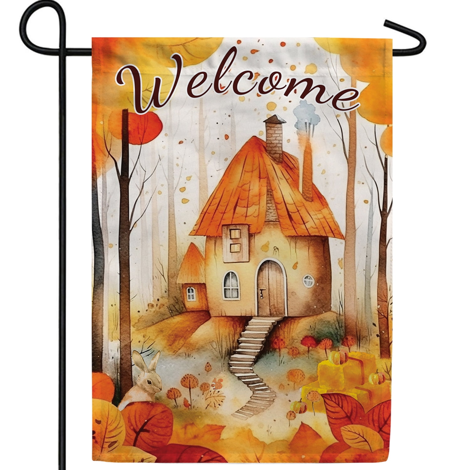 America Forever Welcome Tiny House Garden Flag, 12.5 x 18 inch Double ...