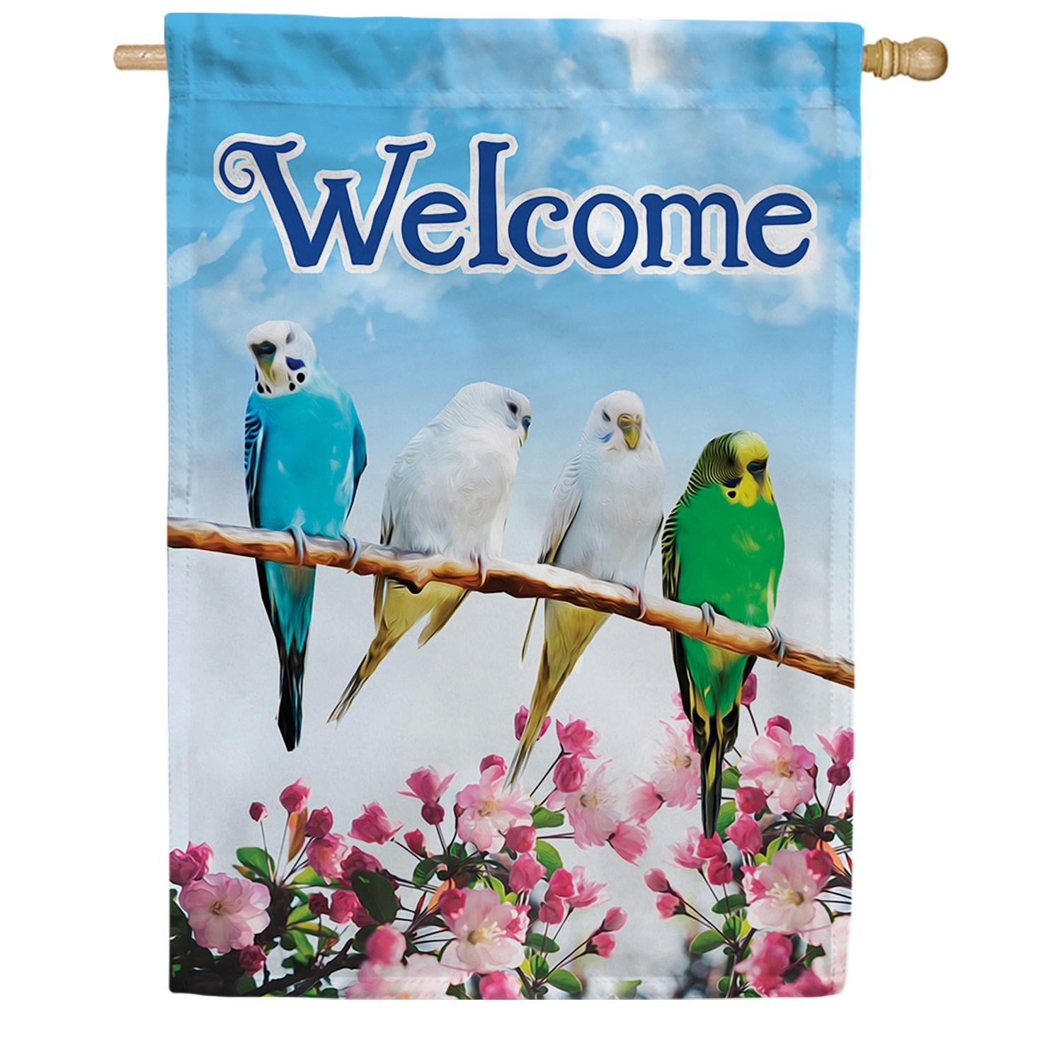America Forever Welcome Tree Birds Summer House Flag 28 x 40 inches ...