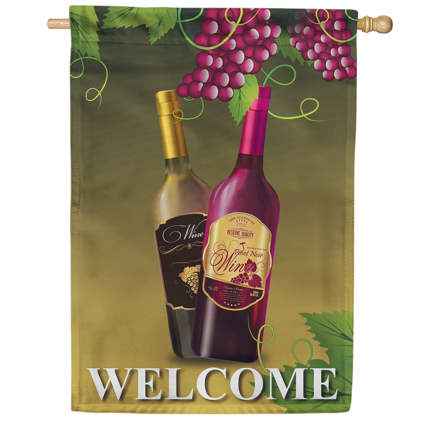 America Forever Wine Welcome Summer House Flag 28 x 40 inches Red White ...