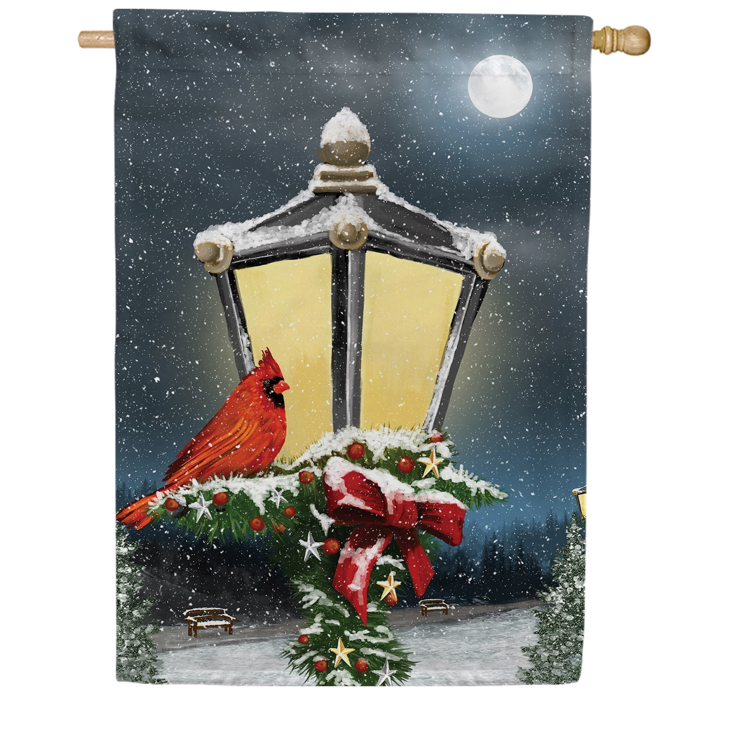 America Forever Winter Snowbird House Flag Double Sided Vertical 28 x ...