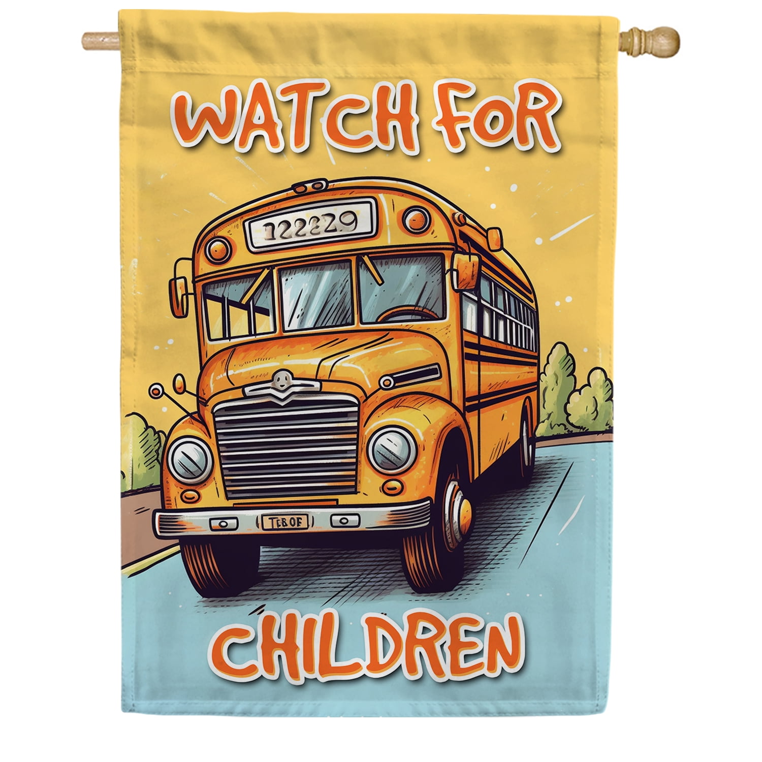 America Forever The Yellow School Mobile House Flag, 28 x 40 inch ...