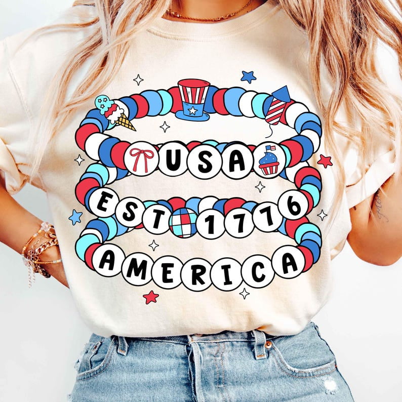 America Friendship Bracelet, Girly 4th of July, 1776, Memorial Day ...