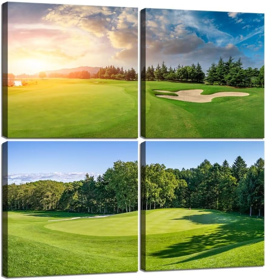 America Golf Course Wall Art for Office Living Room Bedroom Golf ...