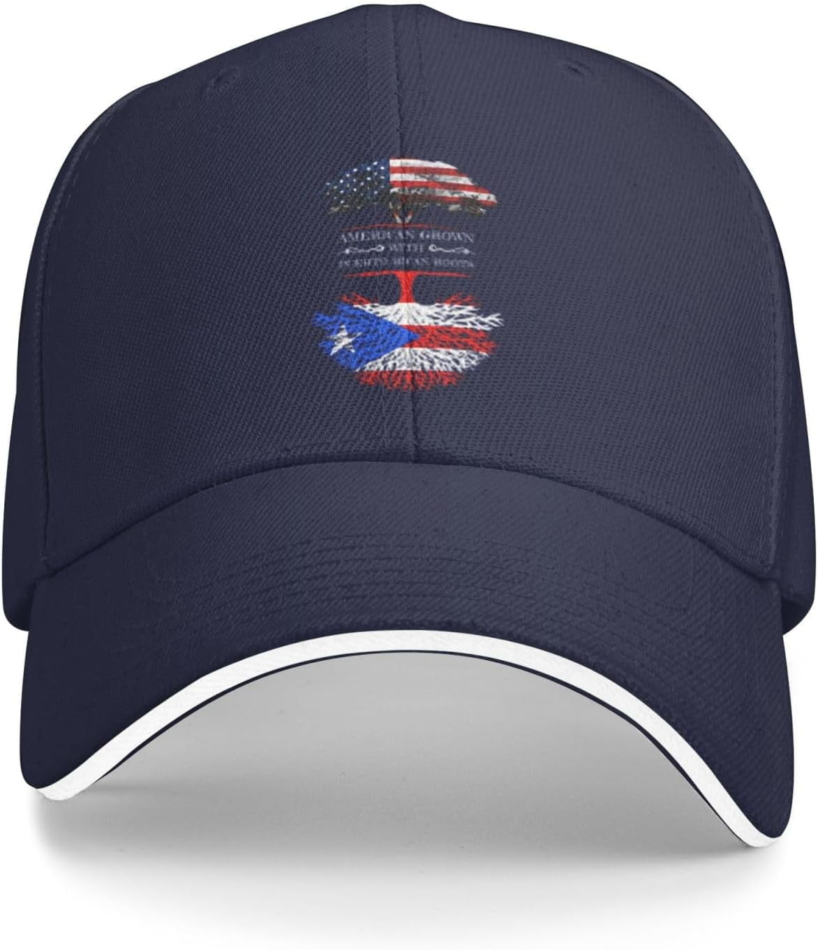 America Grown with Puerto Rican Roots Puerto Rico Baseball Cap Hat ...