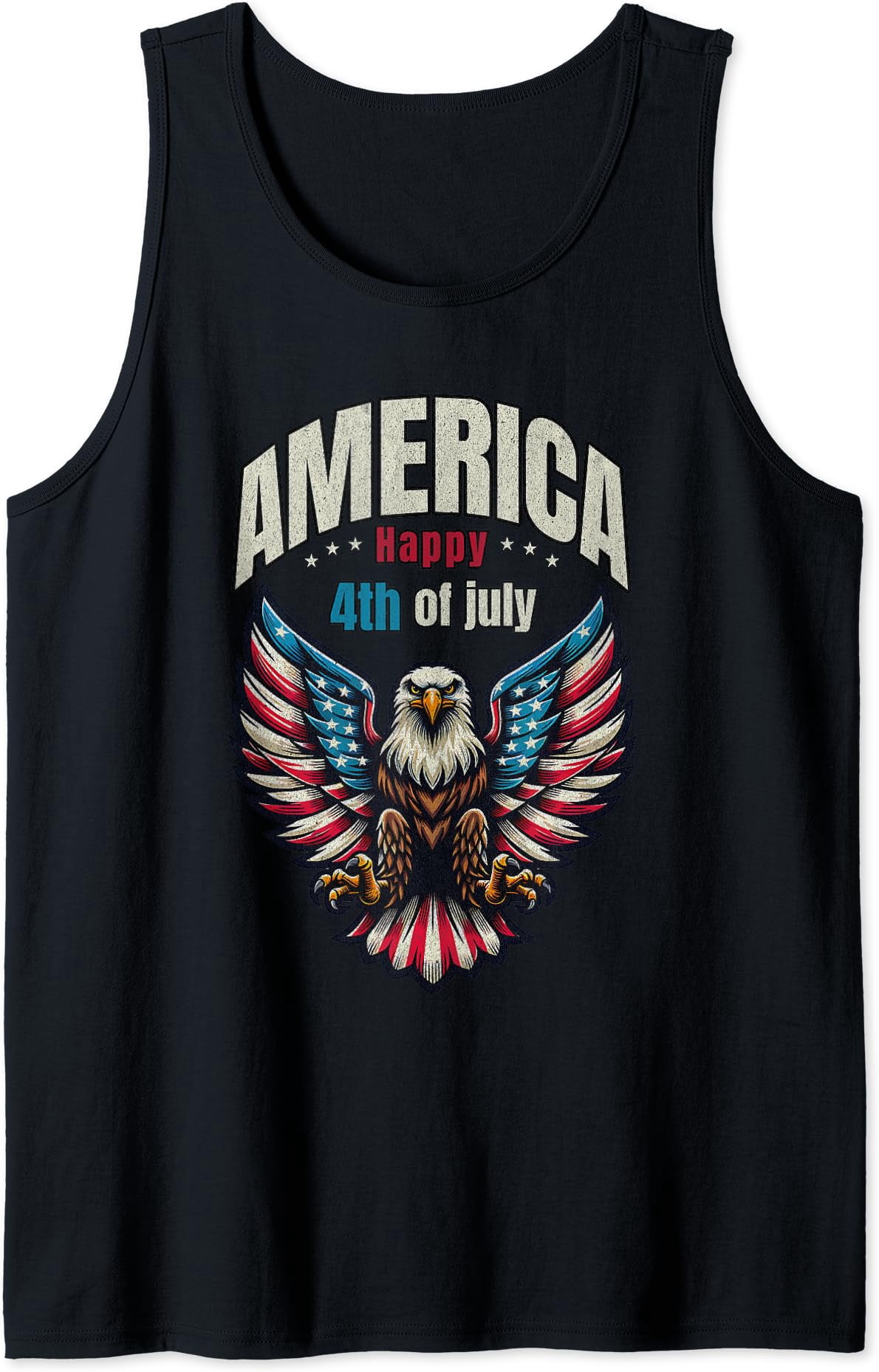 America Happy 4th of July - Patriotic Eagle Men, Women, Kids Tank Top ...