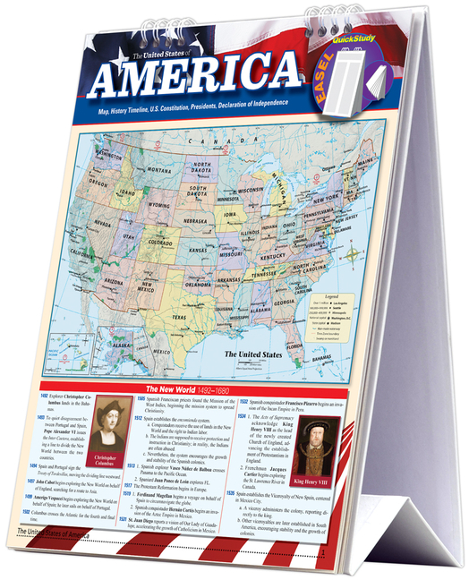 America - History Easel Book : a QuickStudy Reference Tool with a US ...