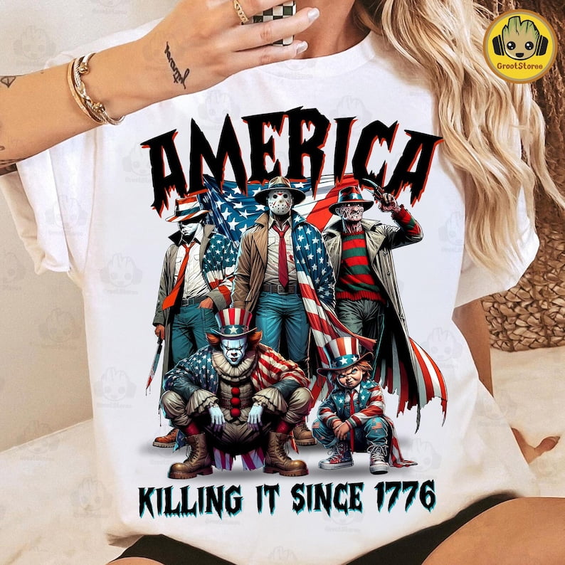 America Killing It Since 1776, Horror Movie Fourth Of July, Thug Life ...