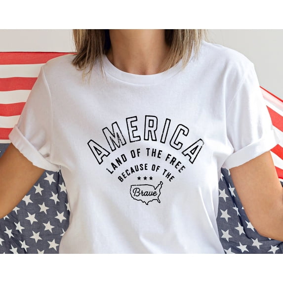 America Land Of The Free TShirtHome Of The Brave ShirtsAmerican Flag ...