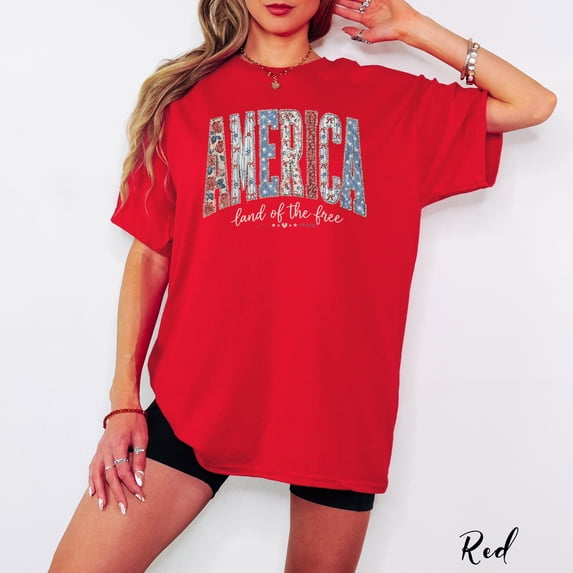 America Land of the Free Shirt, 4th of July Patriotic T-Shirt ...