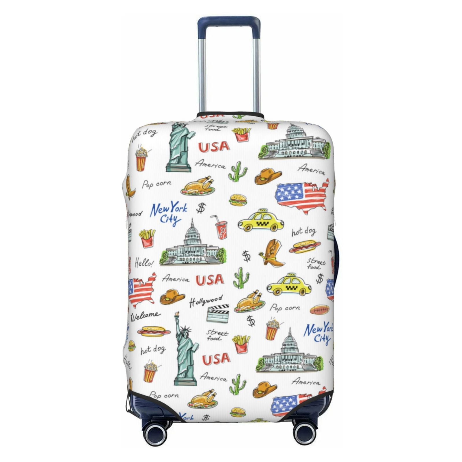 America Landmarks Luggage Cover Anti Scratch, Elastic Suitcase ...