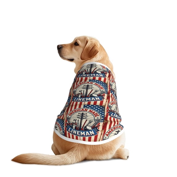 America Made Lineman Dog T Shirts Vest for Dogs Fit - Spring, Summer ...