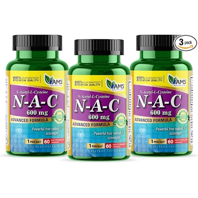 America Medic & Science NAC 600mg – NAC Supplement for Lung Health ...