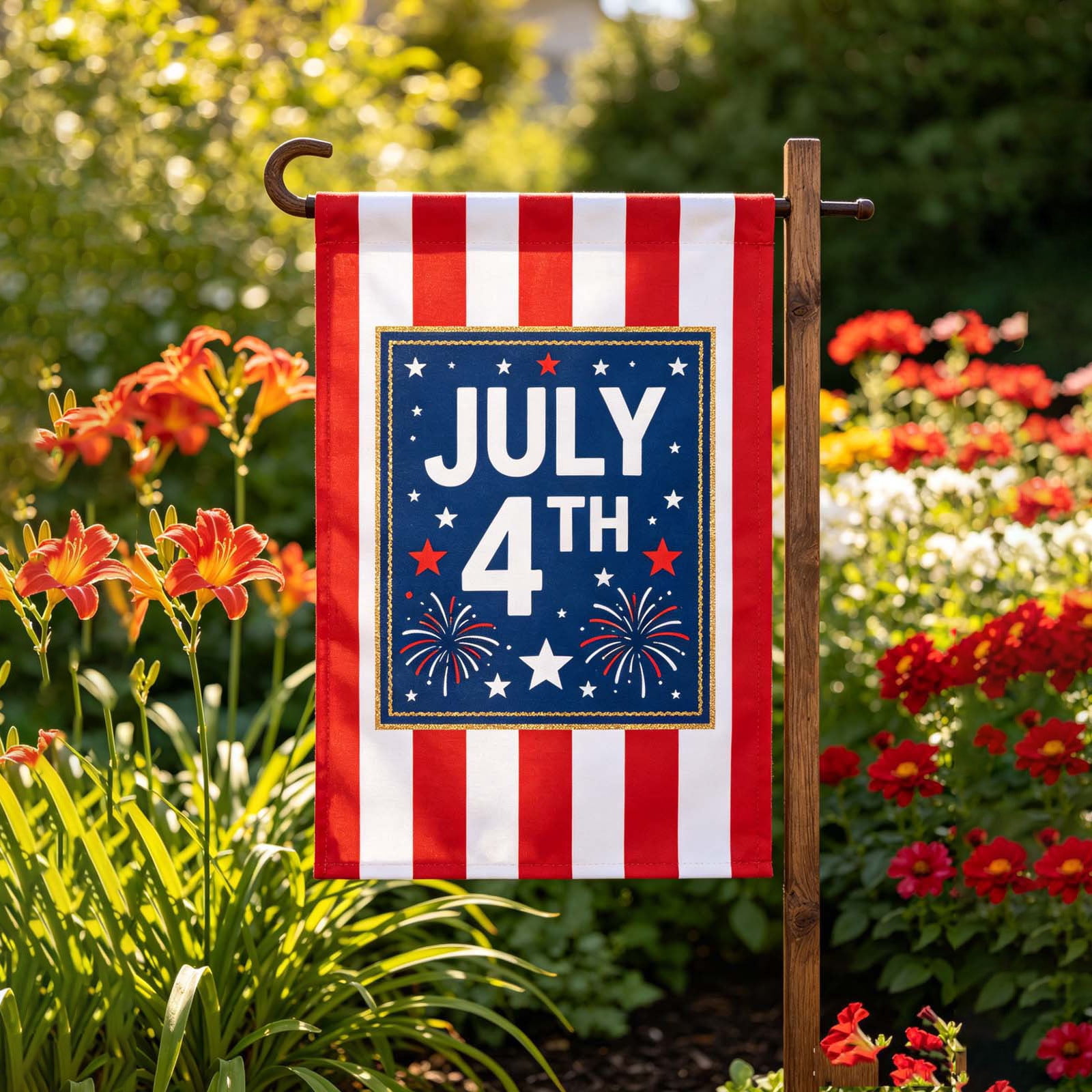America Memorial Day Garden Flag, Patriotic July 4th Decorations ...