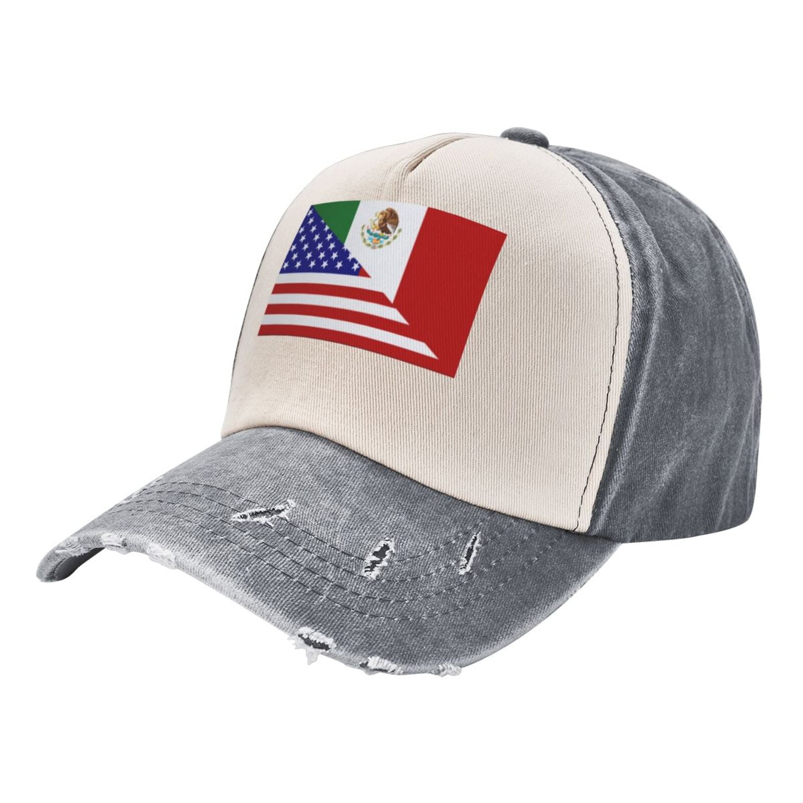 America-Mexican Flag Distressed Baseball Cap Dad Hats for Men Women Vintage Trucker Hat Low ...