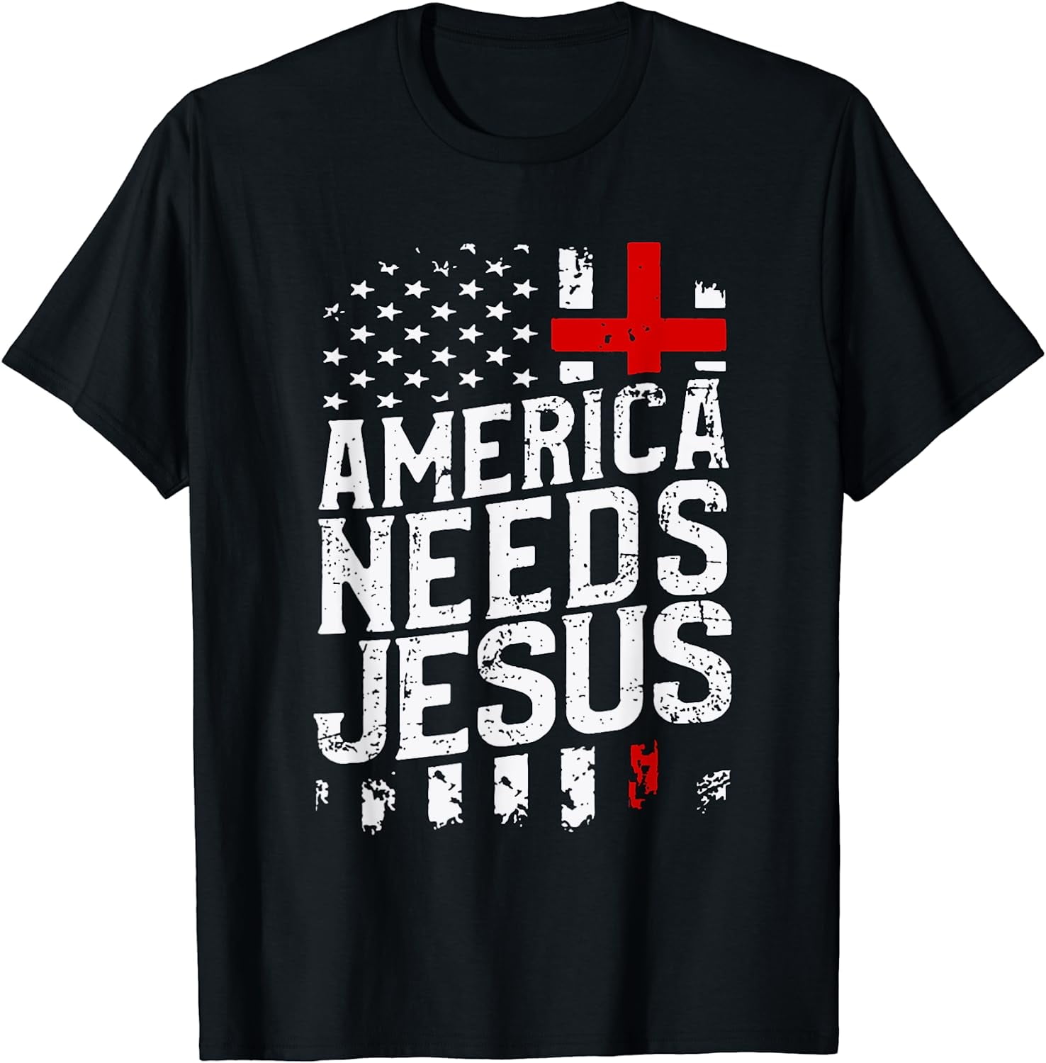 America Needs Jesus T-Shirt Black 3X-Large - Walmart.com