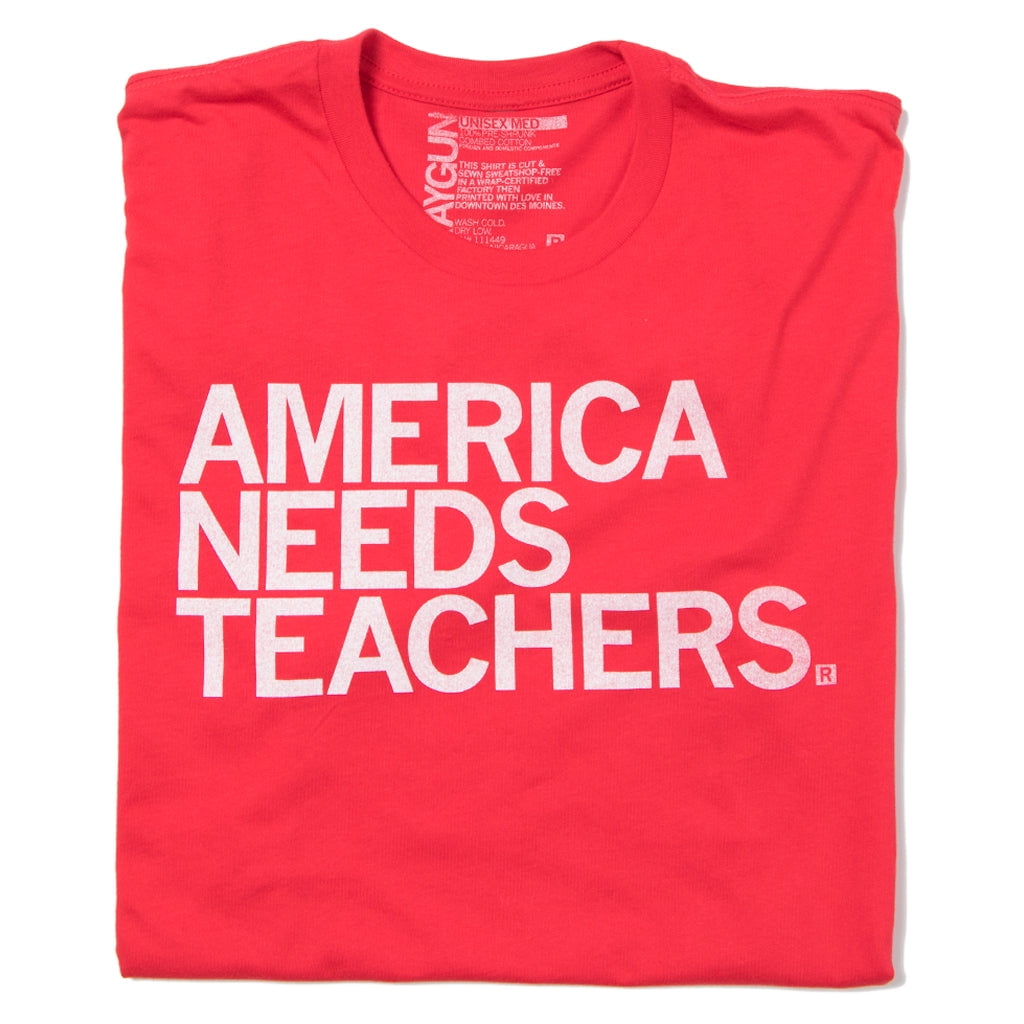 America Needs Teachers Red TShirt Trending Tee Best Gift Shirts ...