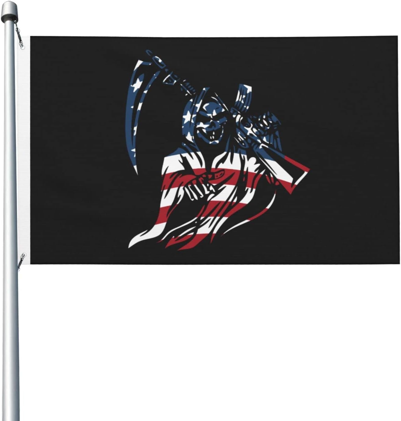 America Patriotic Grim Reaper Flag 3x5 Ft Outdoor Decoration Banner ...