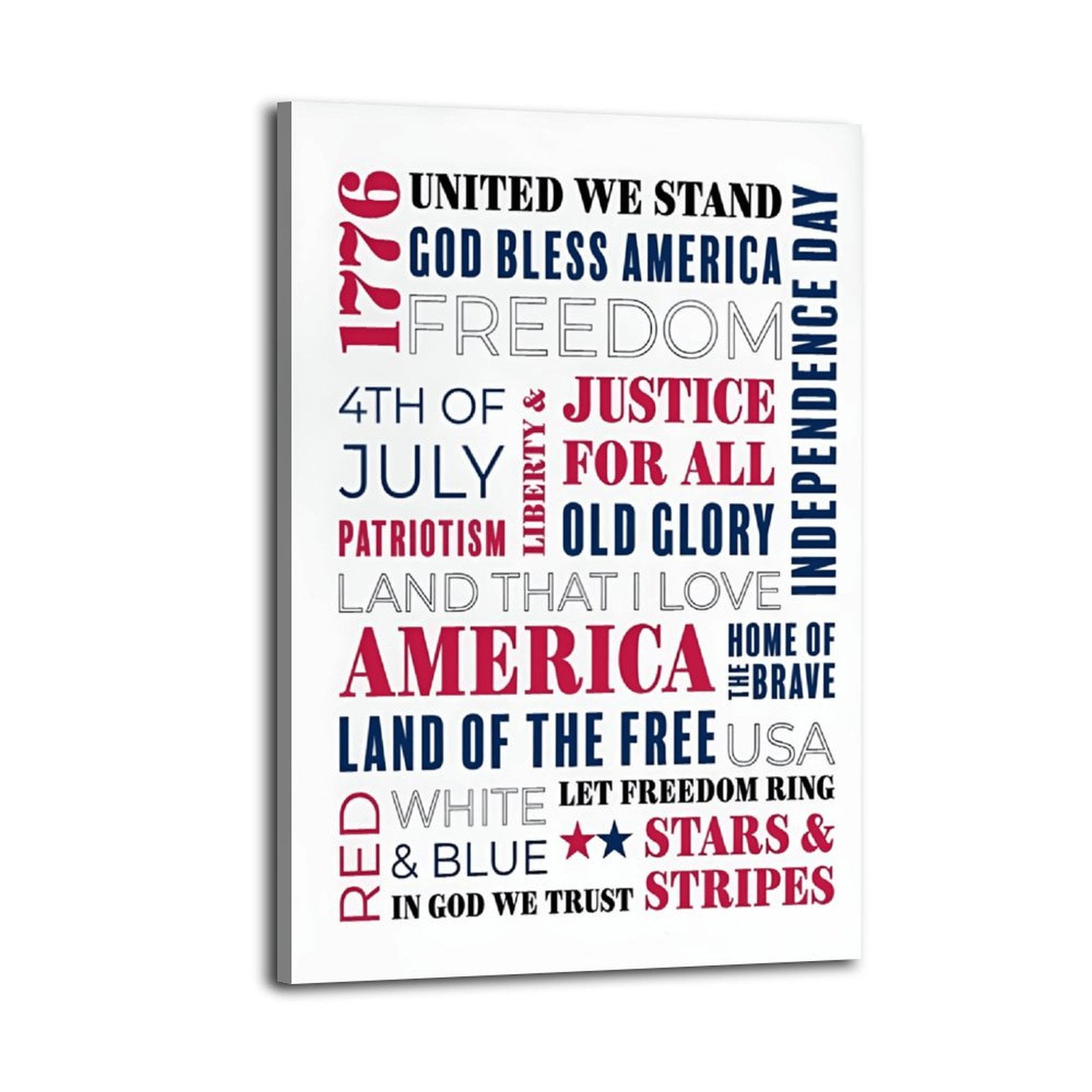America Poster Print, Independence Day, Fourth of July Poster Wrapped ...