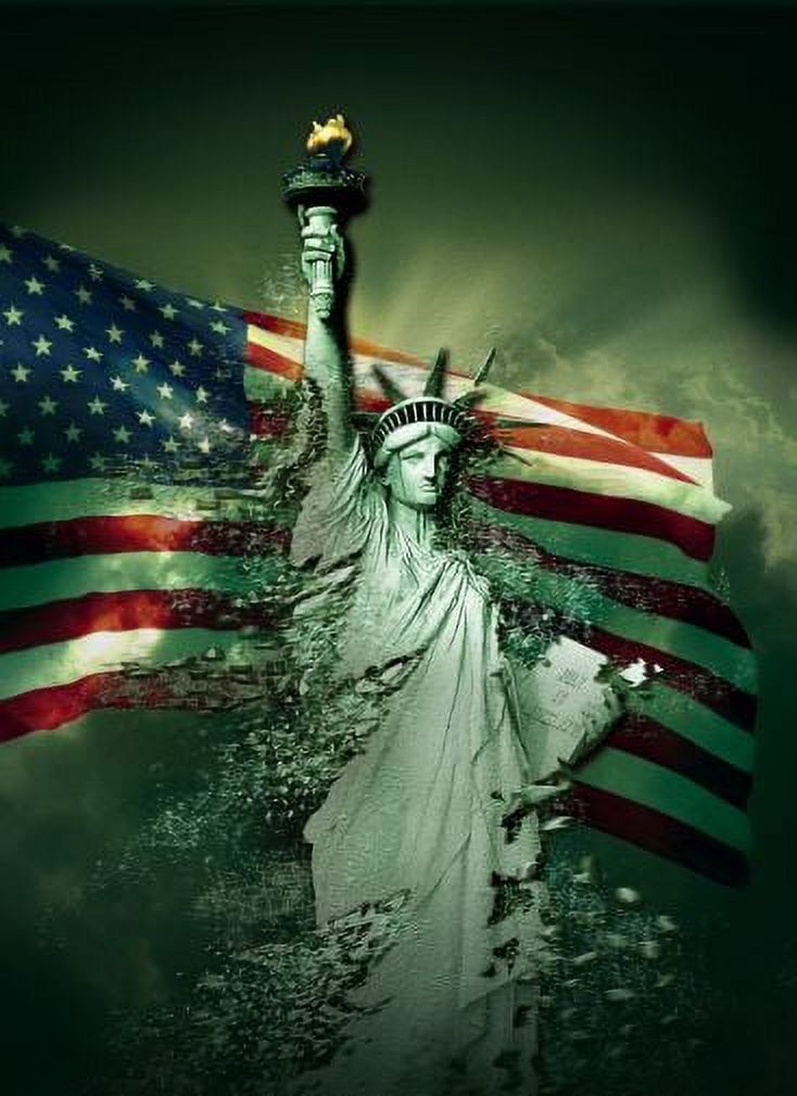 America Poster Wall Art Metal Sign Art Print 8x12 Multi-Color Square ...