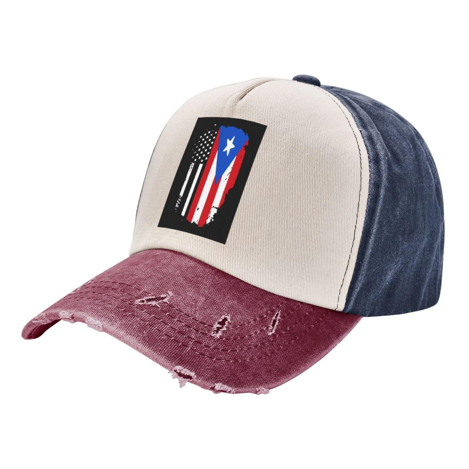 America Puerto-Rico Flag Distressed Baseball Cap Dad Hats for Men Women ...