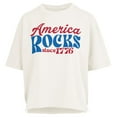 America Rocks Since 1776 Retro Graphic Tee Patriotic USA Independence ...