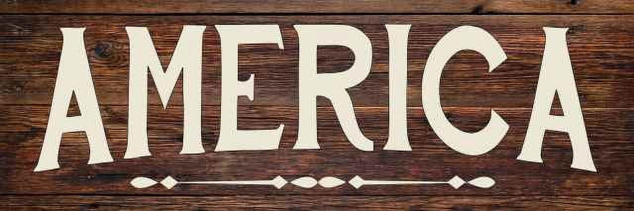 America Rustic Looking Wood Sign Wall Décor Gift 6 x 18 Wood Sign B3 ...