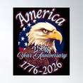 America'S 250Th Anniversary Commemorative Wall Decor Unframed Paper ...
