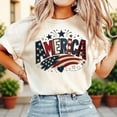 America Shirt USA Graphic T Fourth Of July American Flag Western ...