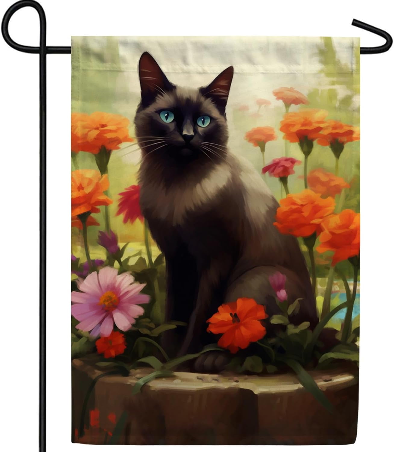 America Spring Black Cat Garden Flag 28 X 40 inch Double Sided Kitty ...