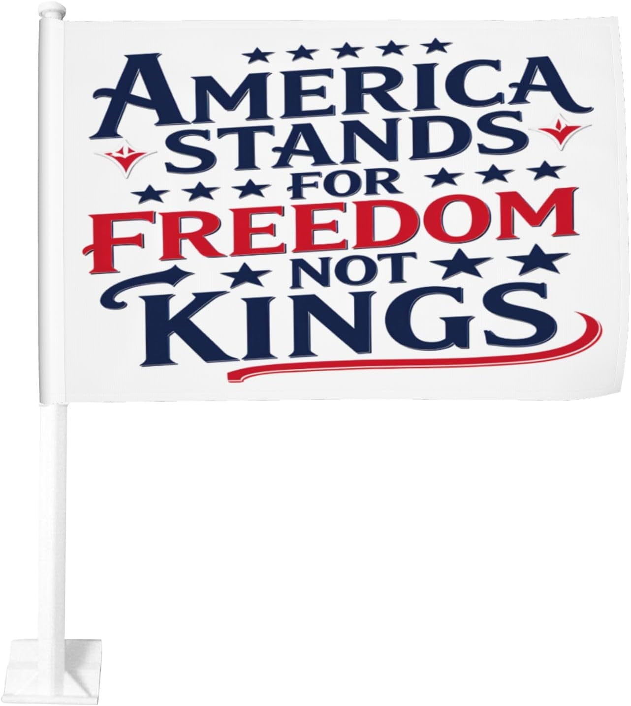 America Stands for Freedom Not Kings Car Flag 12x18 Resist Fascism ...