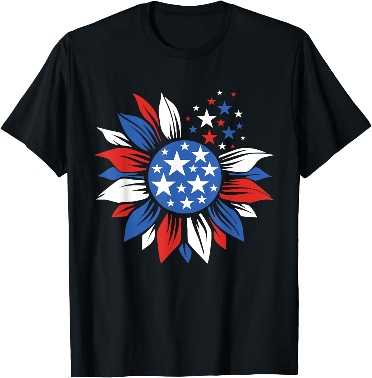 America Sunflower 4th Of July Patriotic American 4th Of July T-Shirt ...