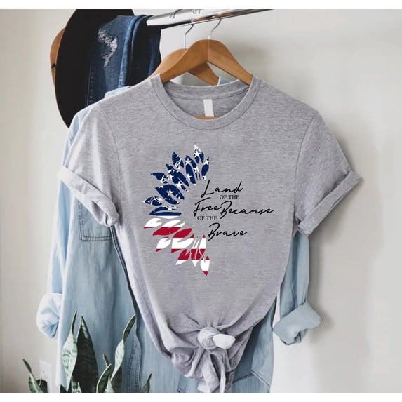 America Sunflower Shirt, USA Flag Flower Tee, Gift For American, 4th Of ...
