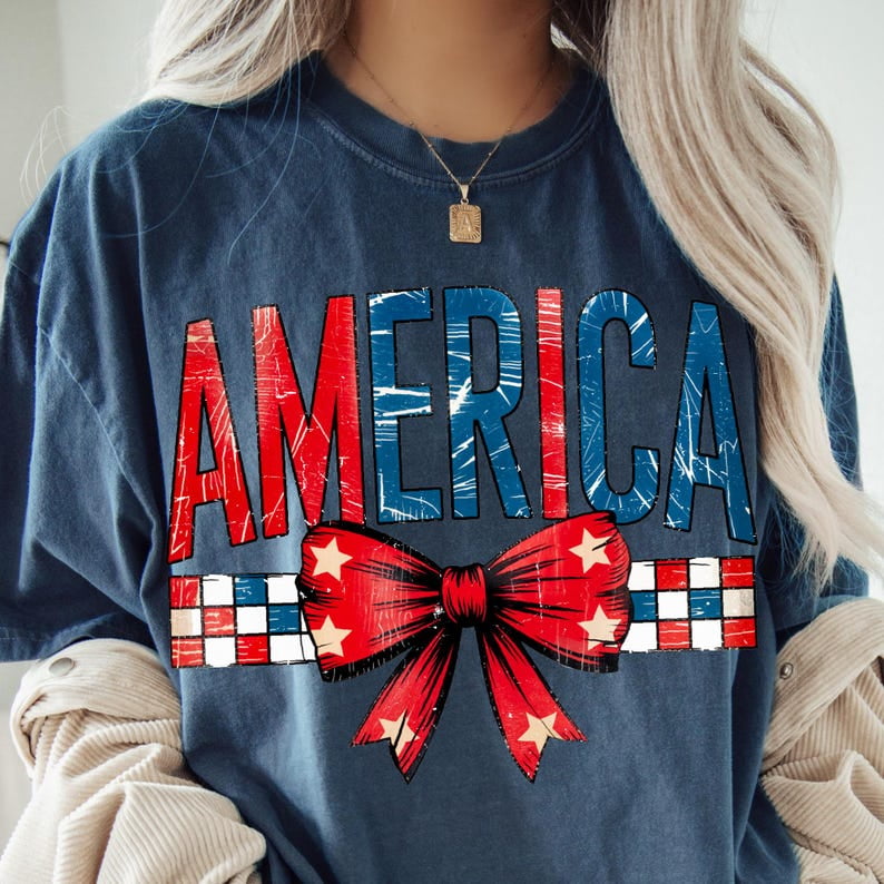America T-Shirt, Retro Patriotic USA Tee, Distressed 4th of July Shirt ...