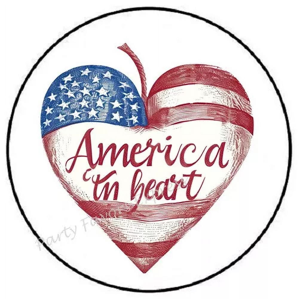 America The Heart Sticker Party Favors Sticker Envelope Seals Labels ...