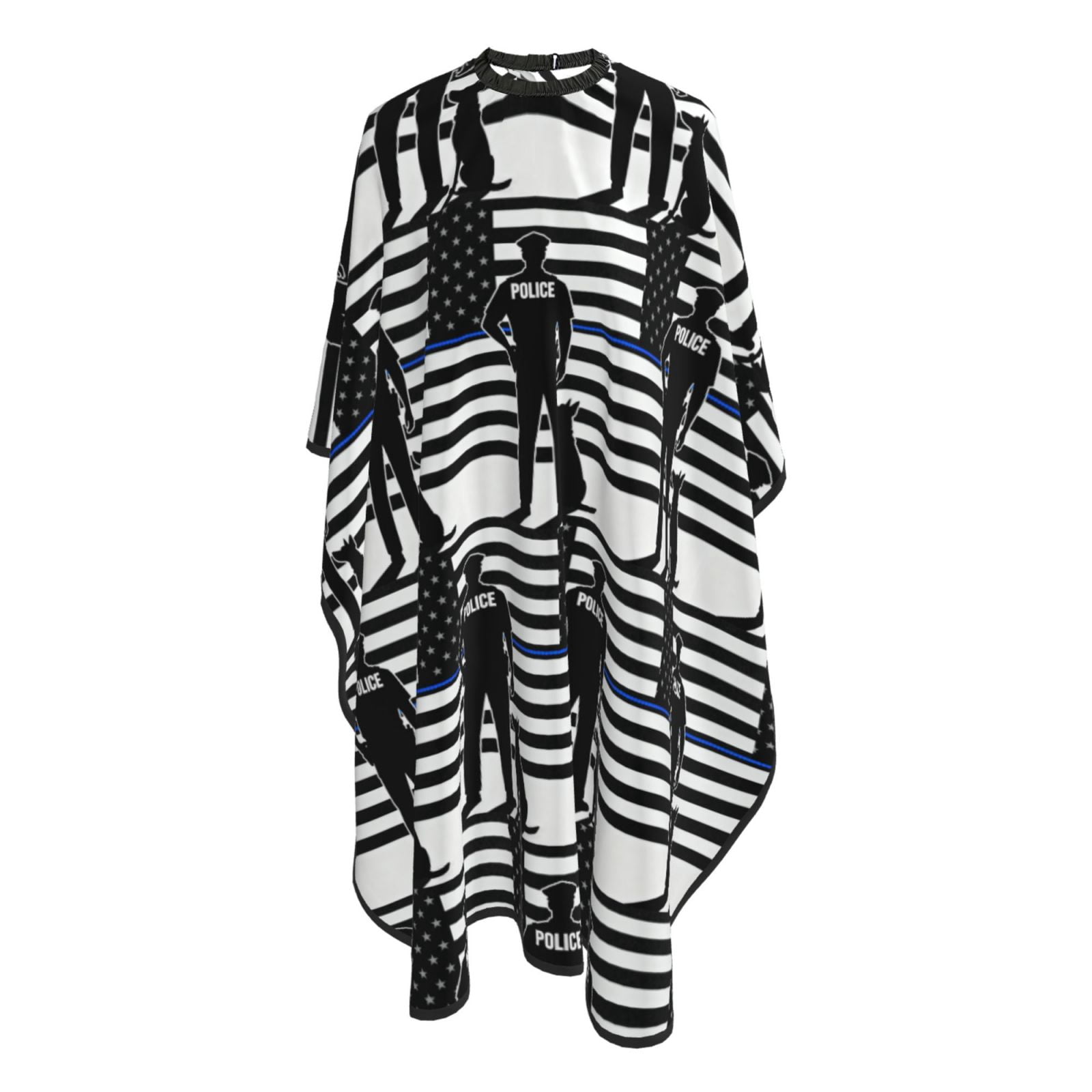 America Thin Blue Line Flag Police Barber Cape 66"x55" Salon Hair ...