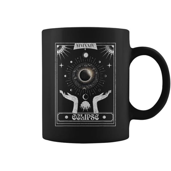 America Total Solar Eclipse 2024 Tarot Card View Totality Coffee Mugs ...