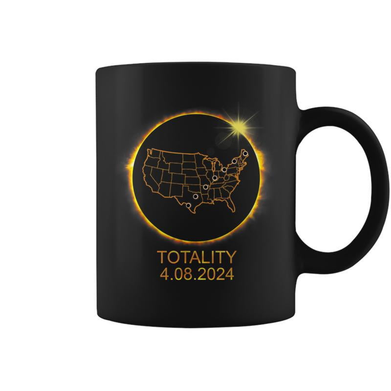 America Totality Total Solar Eclipse April 8 2024 Usa Map Coffee Mugs ...