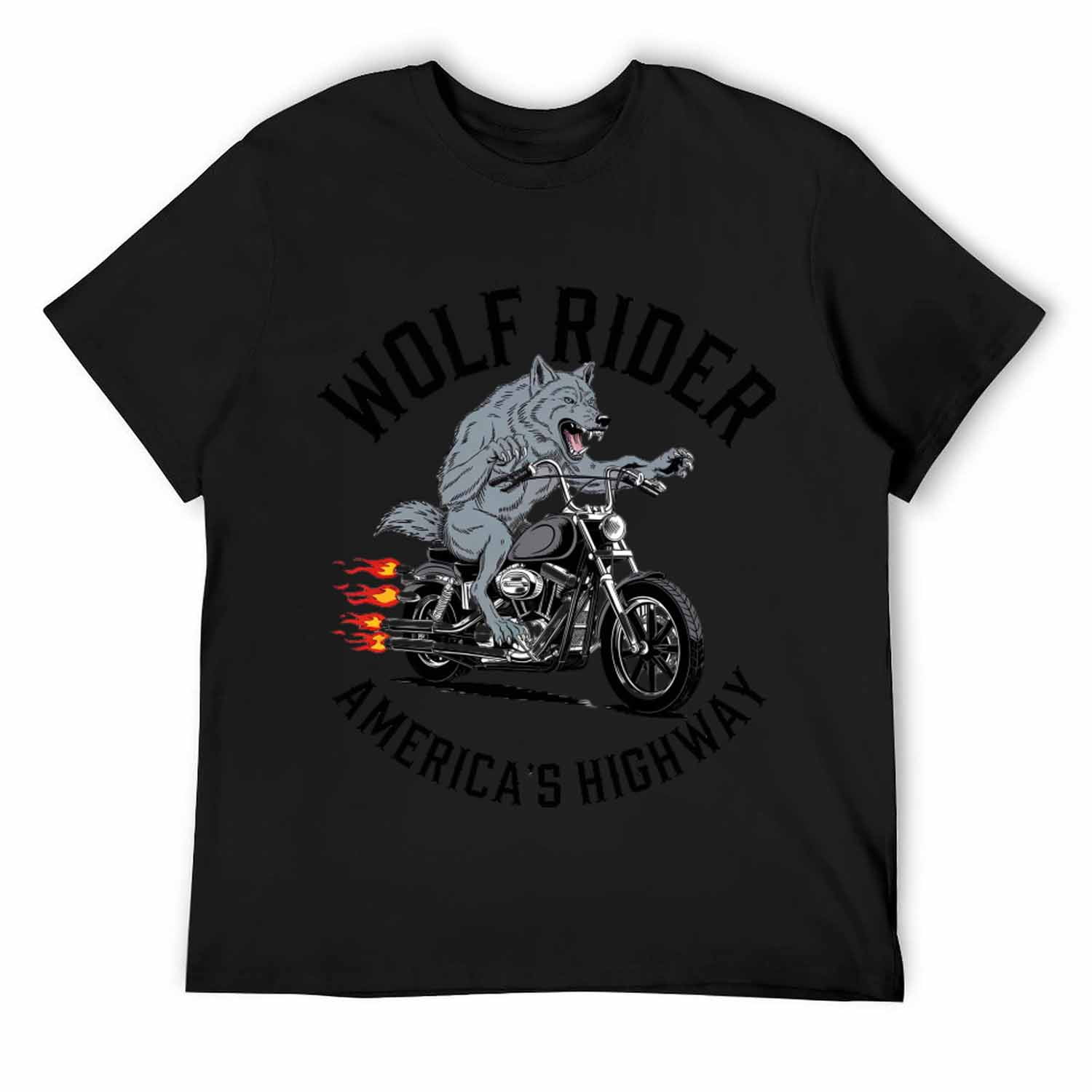 America Totality Wolf Rider America's Highway Usa Map T-Shirt - Walmart.com