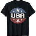 America Tshirt Patriotic 4th of July Vintage Stars Logo USA T-Shirt ...