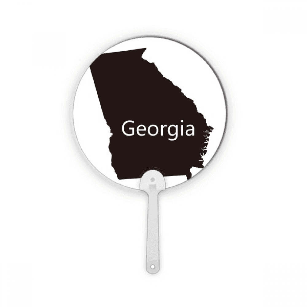 America USA Map Outline Plastic Round Handheld Fan Decorations Craft ...