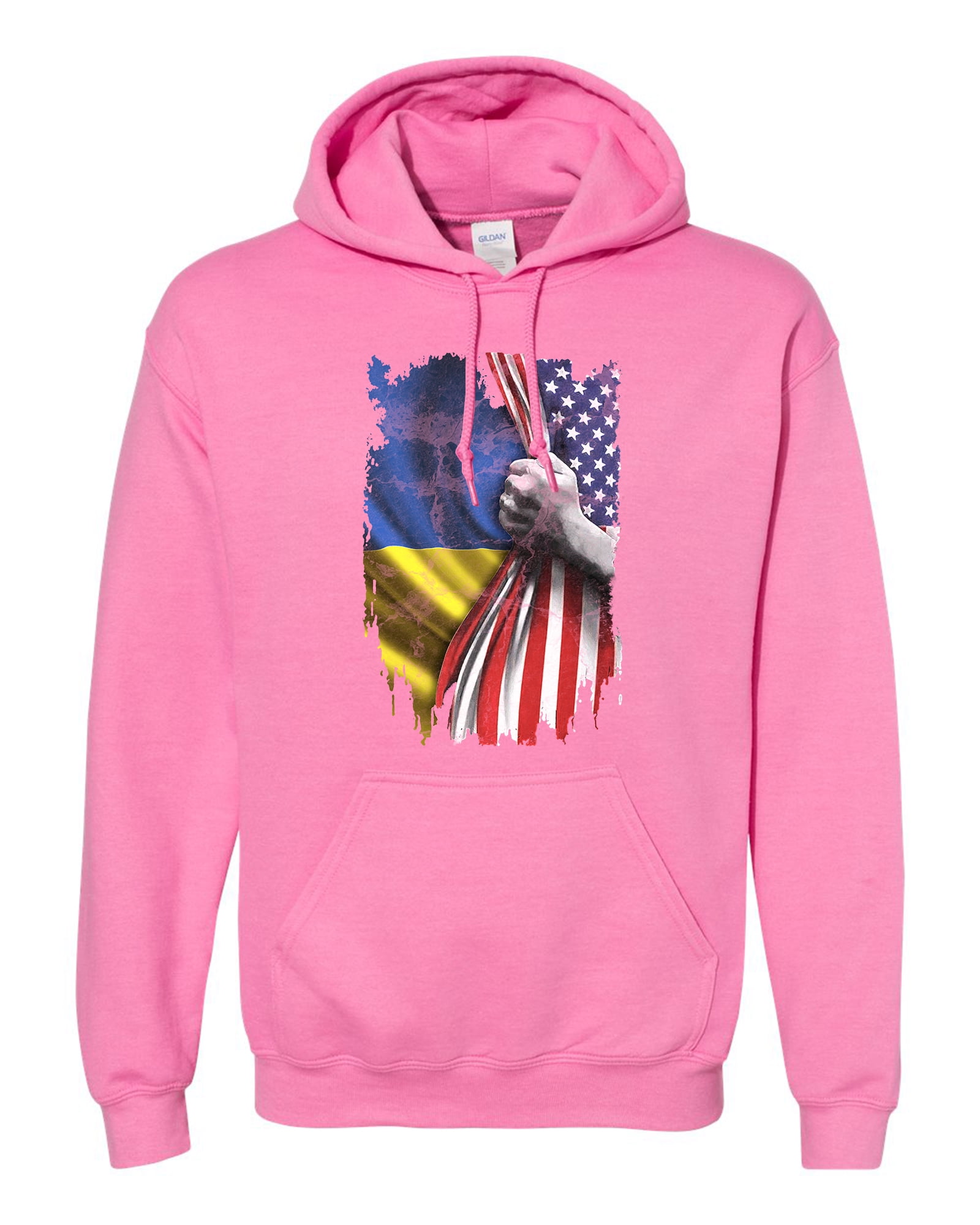 America USA Ukraine Ukrainian Flag Map People Support DT Sweatshirt ...