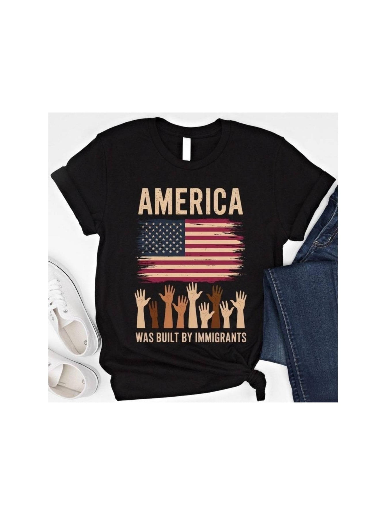 America Was Built By Immigrants Shirt Pro Immigration Shirt Human ...