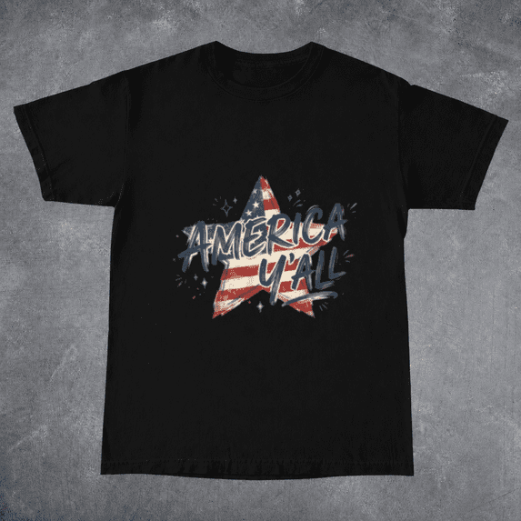 America Y'all Patriotic Southern Saying Red White Blue Unisex T ...