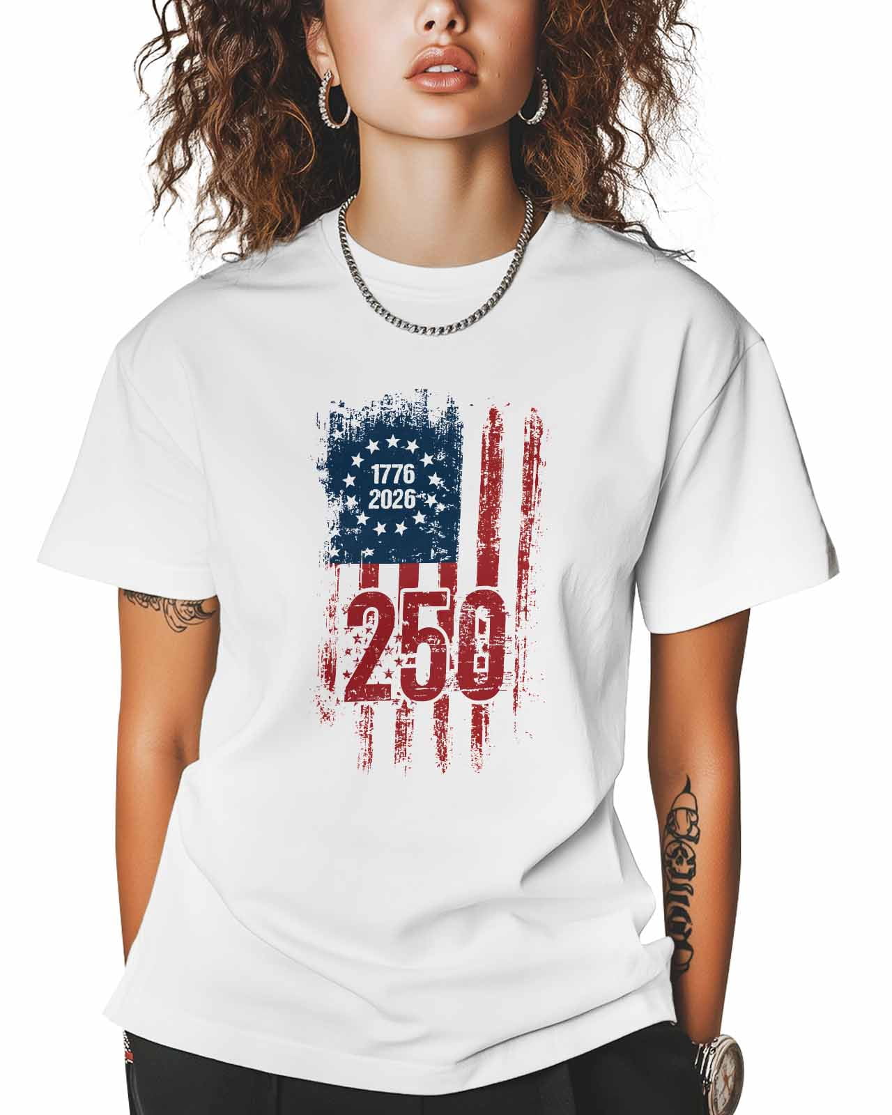America Years T Shirts for Women Short Sleeve Cotton Crewneck T-Shirt ...