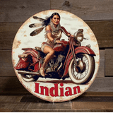America's First Motorcycle Aluminum Round Weatherproof Sign RETRO STYLE ...