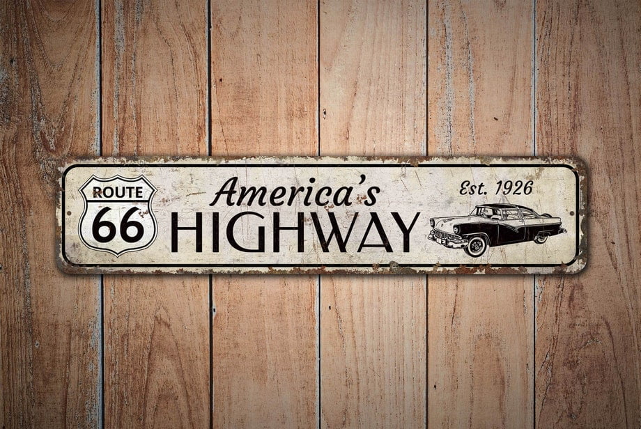 America's Highway Route 66 Sign America's Highway Sign Route 66 Decor ...