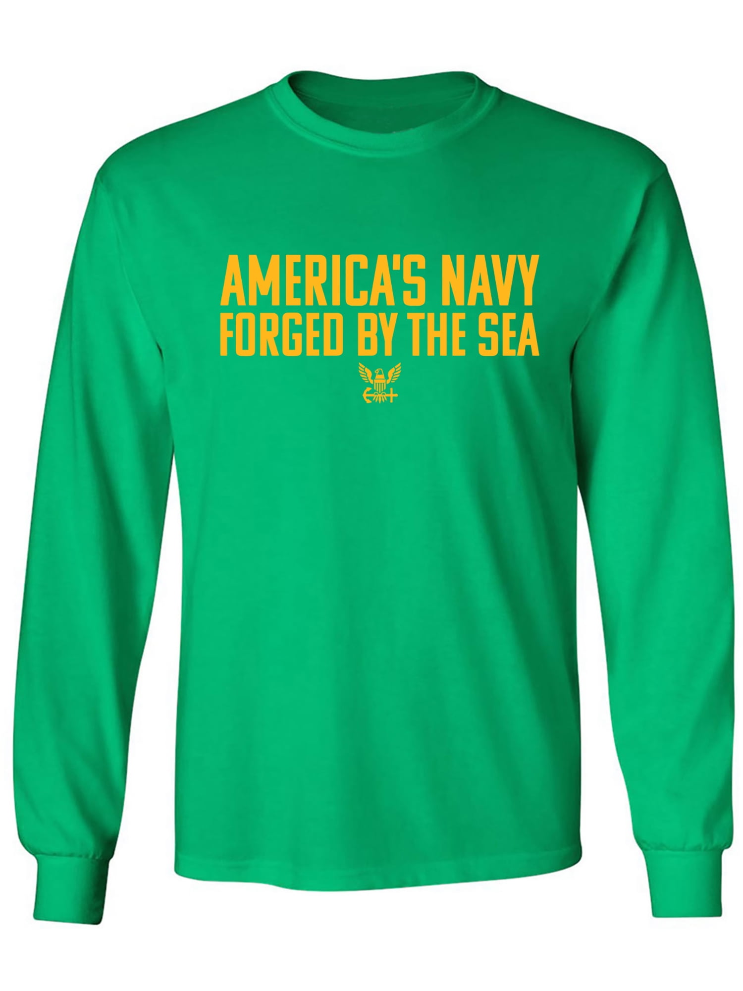 America's Navy Forged By The Sea Adult Long Sleeve T-shirt - Walmart.com